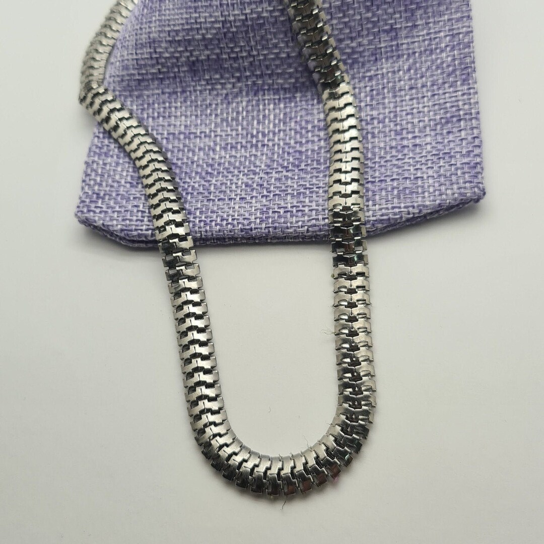 8mm Chain. Stainless Steel, Thick and Flat Snake Design, for Men and ...