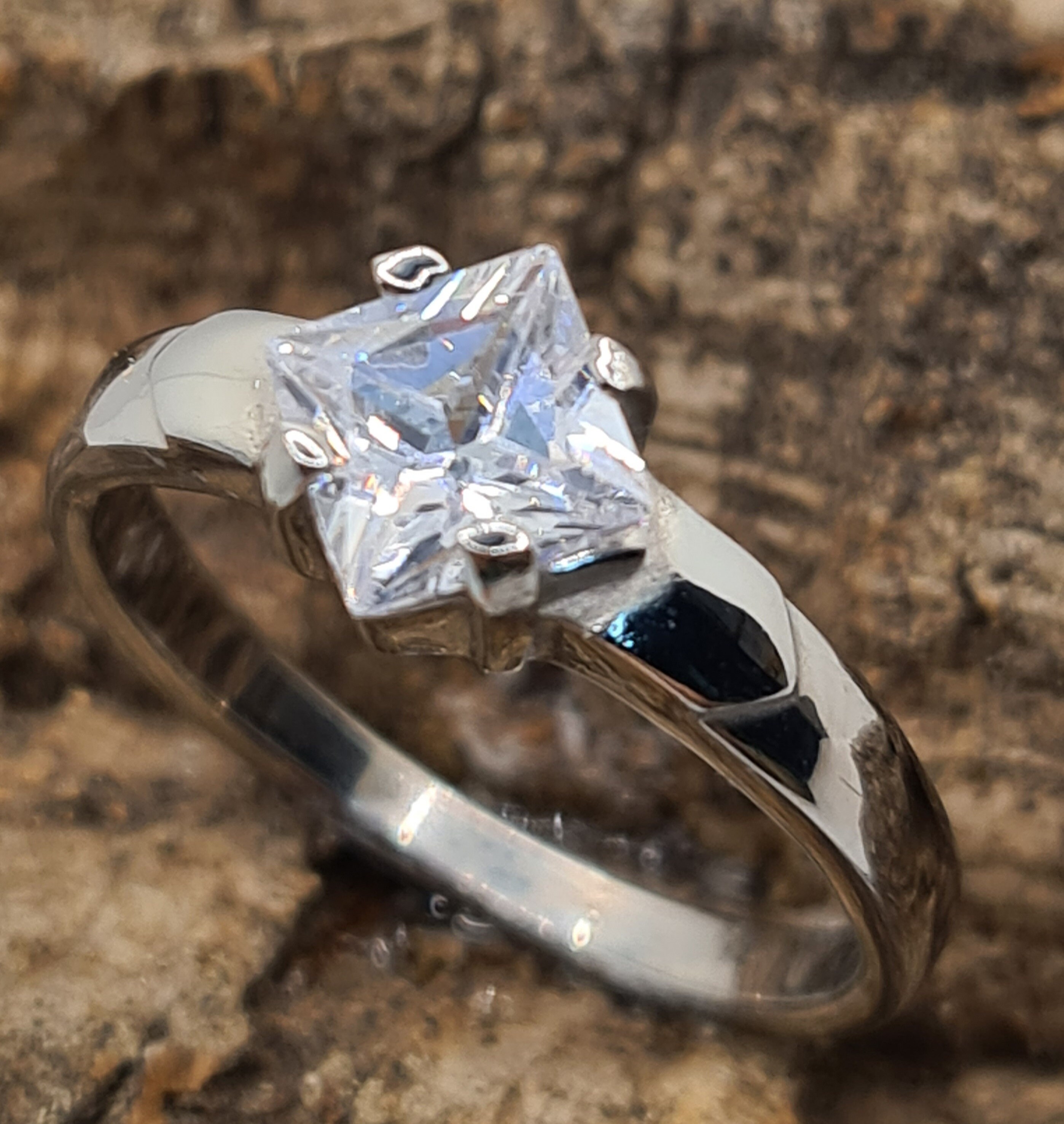 Stainless Steel Ring With Zirconite Single Size 18.8 Mm - Etsy UK