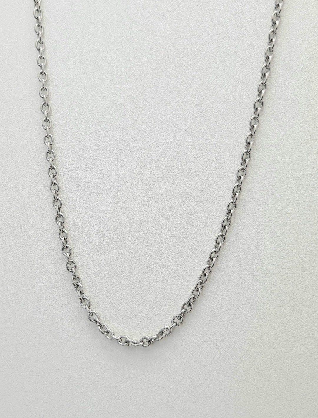 Fine 3mm Stainless Steel Chain. and Round Links for Men and - Etsy