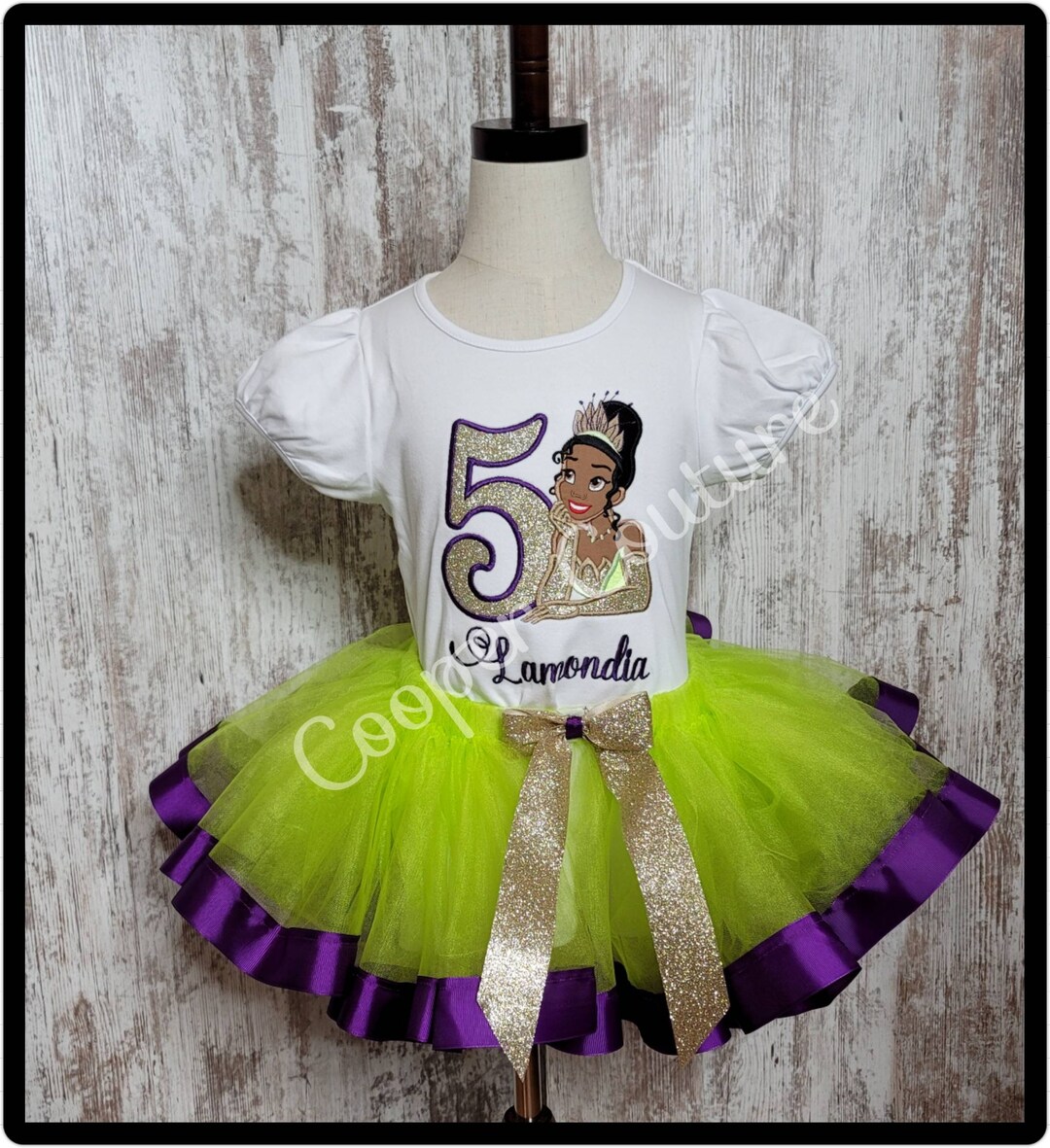 Princess Tianna Inspired Tutu ~ Green and Purple Tutu ~ Personalized ...