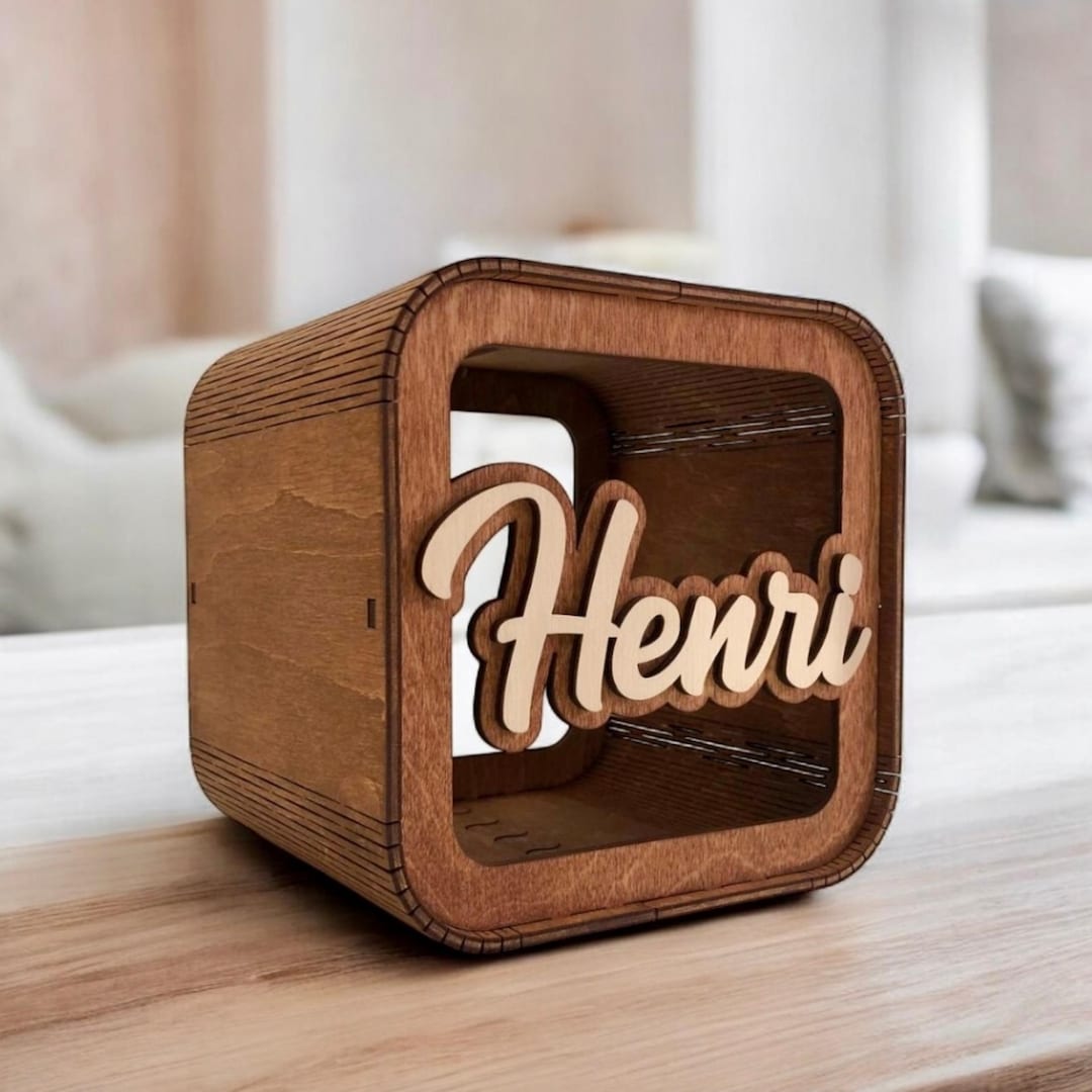 Custom Name Wooden Piggy Bank | Personalized Money Box | Toddler Gift ...