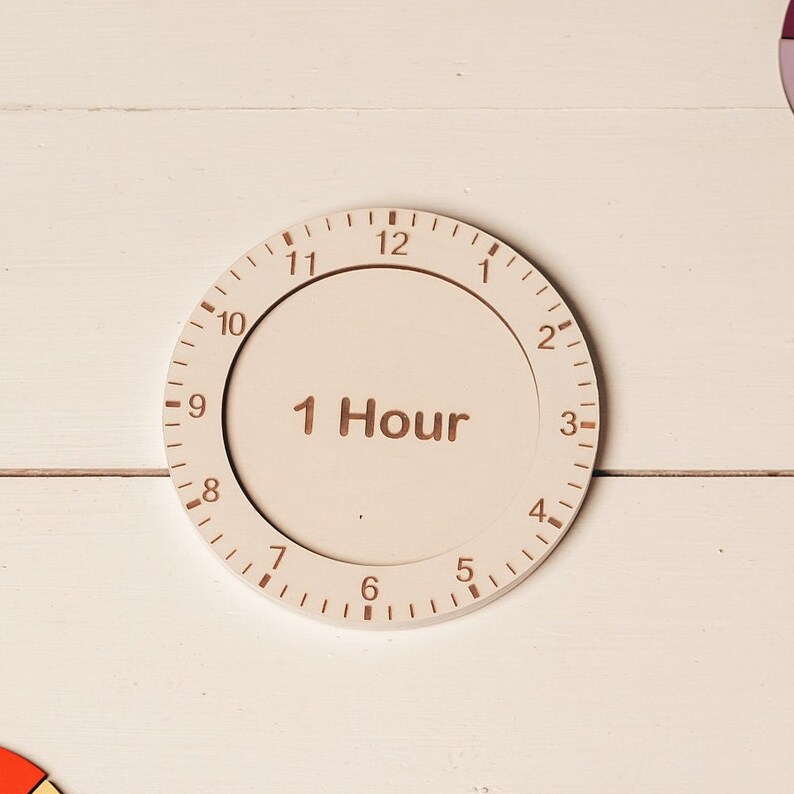 Wood Learning Clock Fraction of Time Telling the Time - Etsy