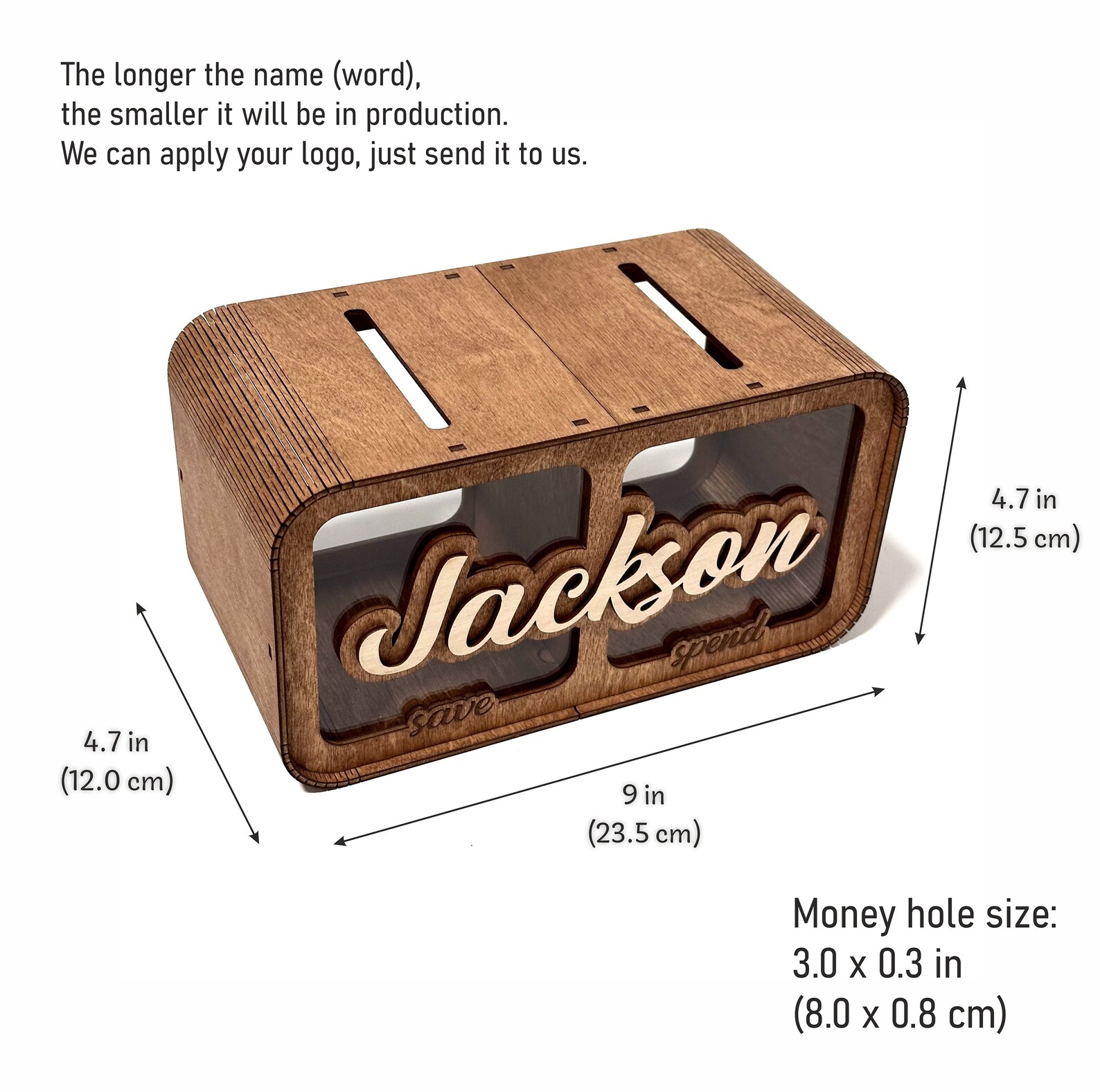 Wooden Money Box Kids, Custom Piggy Bank, Saving Cash Box, Personalized ...