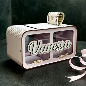 Personalized Piggy Bank for Girl, Boy, Custom Baby Shower Gift, Toddler ...