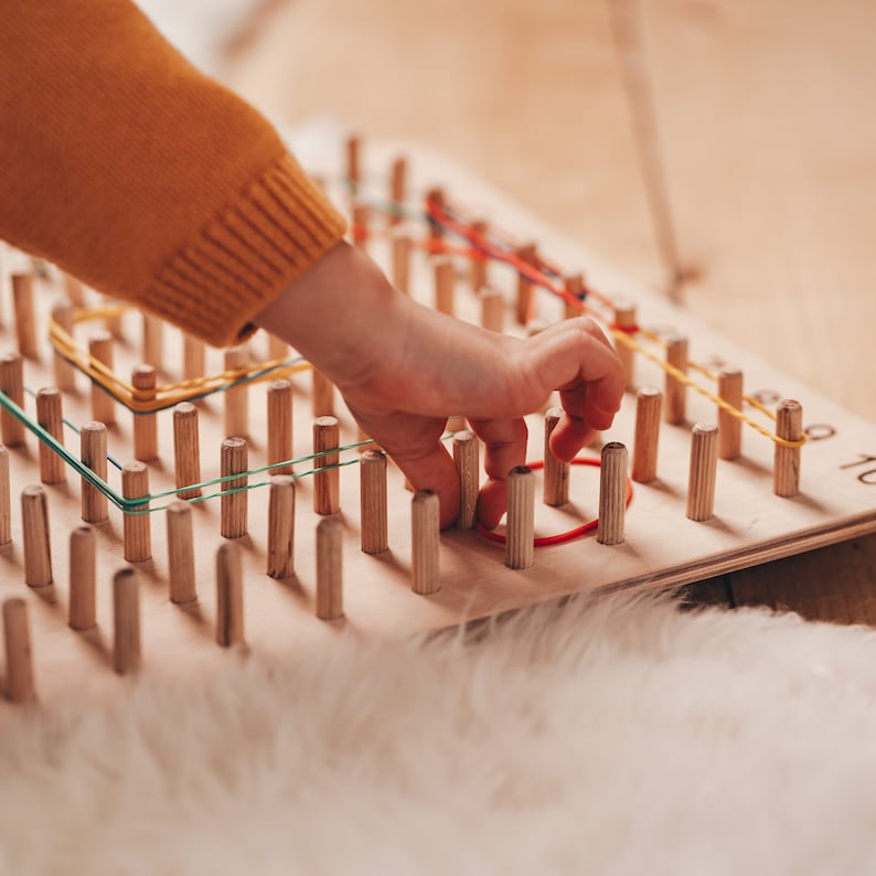 Personalized Wooden Geoboard Preschool Toy Learnin Toy - Etsy