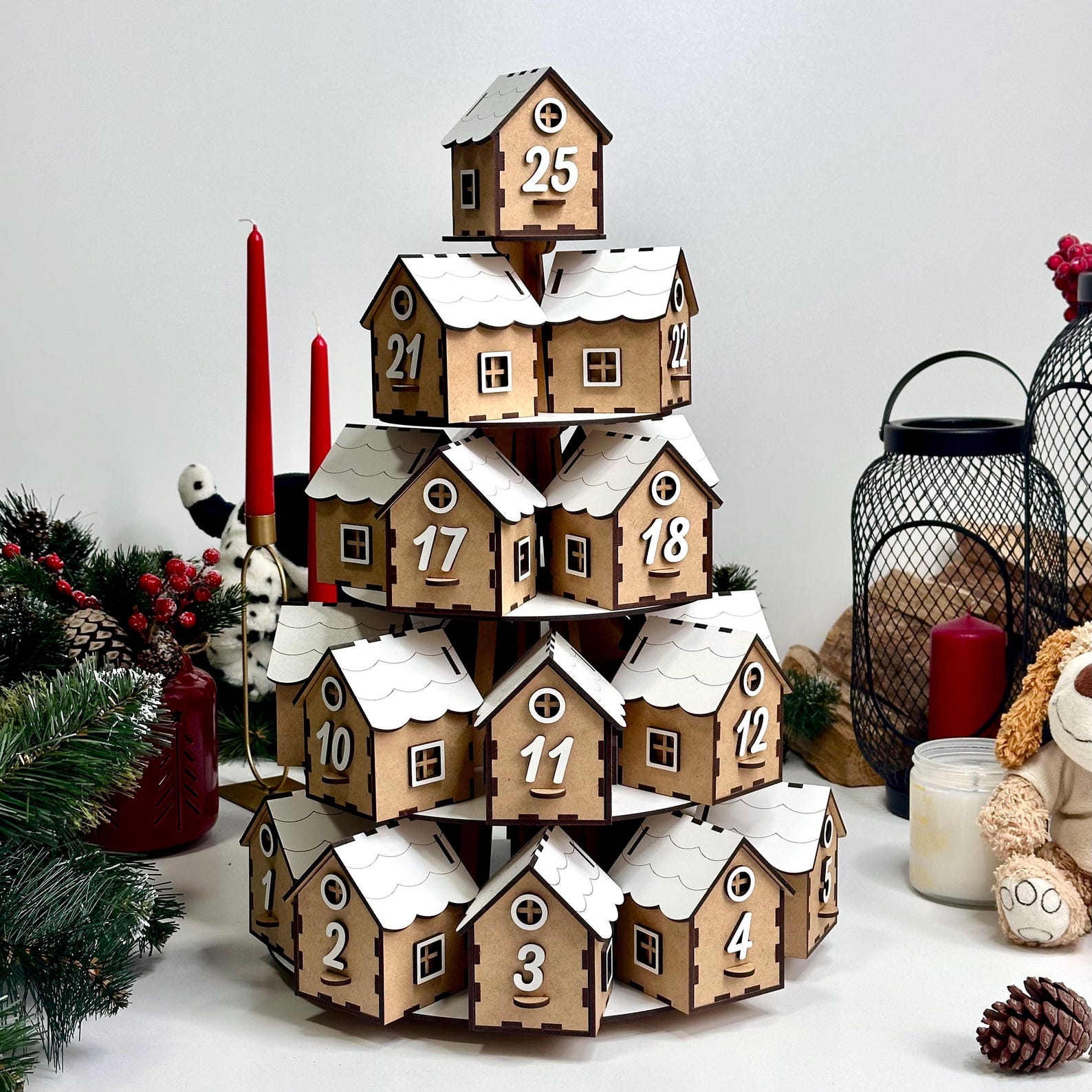 Personalized Advent Calendar, Christmas, Wooden Advent Calendar, Advent ...