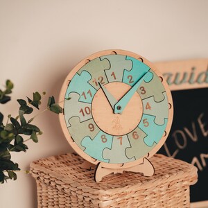 Sensory Clock for Toddlers - Montessori Telling Time Toy With Rotating ...