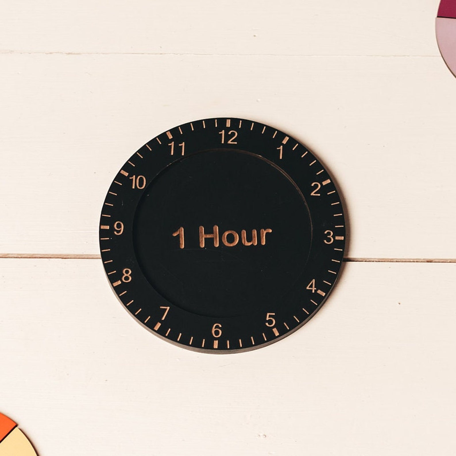 Wood Learning Clock Fraction of Time Telling the Time - Etsy