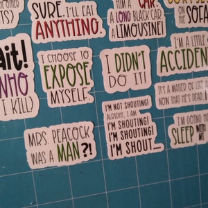 Clue Movie Sticker Set, Clue Movie, Clue the Movie - Etsy