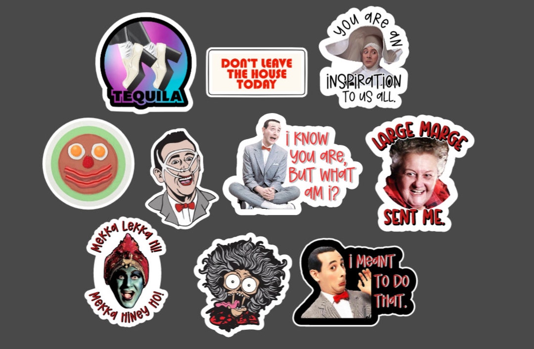 Peewee Herman Sticker Set - Etsy
