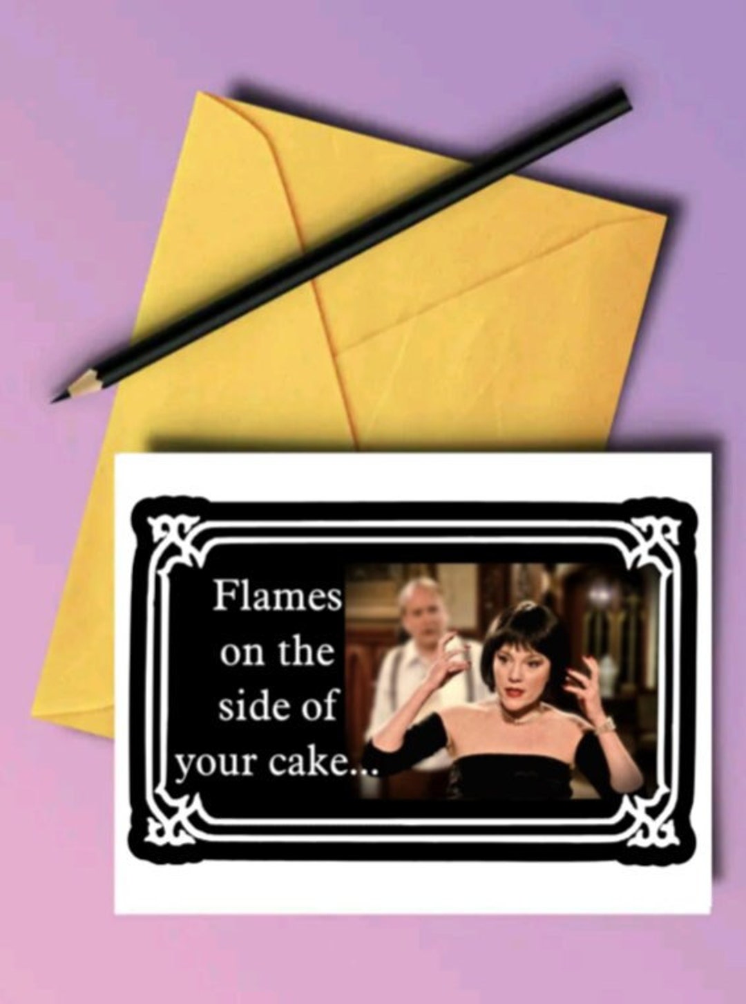 Clue Movie Birthday Card, Clue Movie, Clue, Flames on the Side of My ...