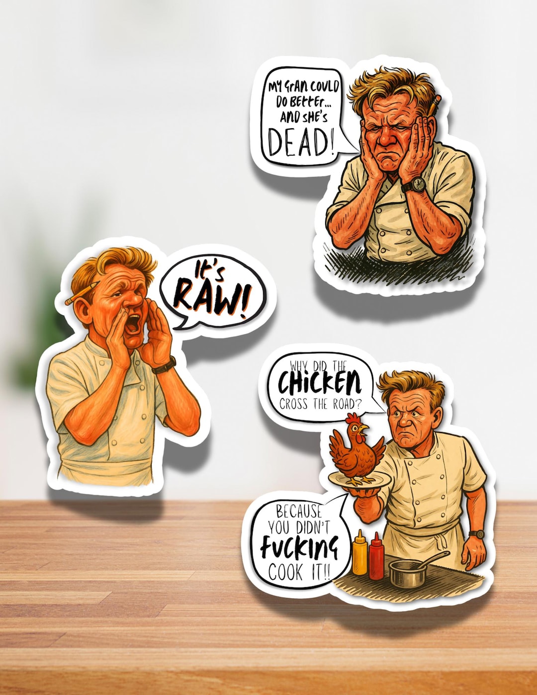 Ramsay Magnets, Ramsay Stickers, Chef Ramsay, Gordon Ramsay - Etsy