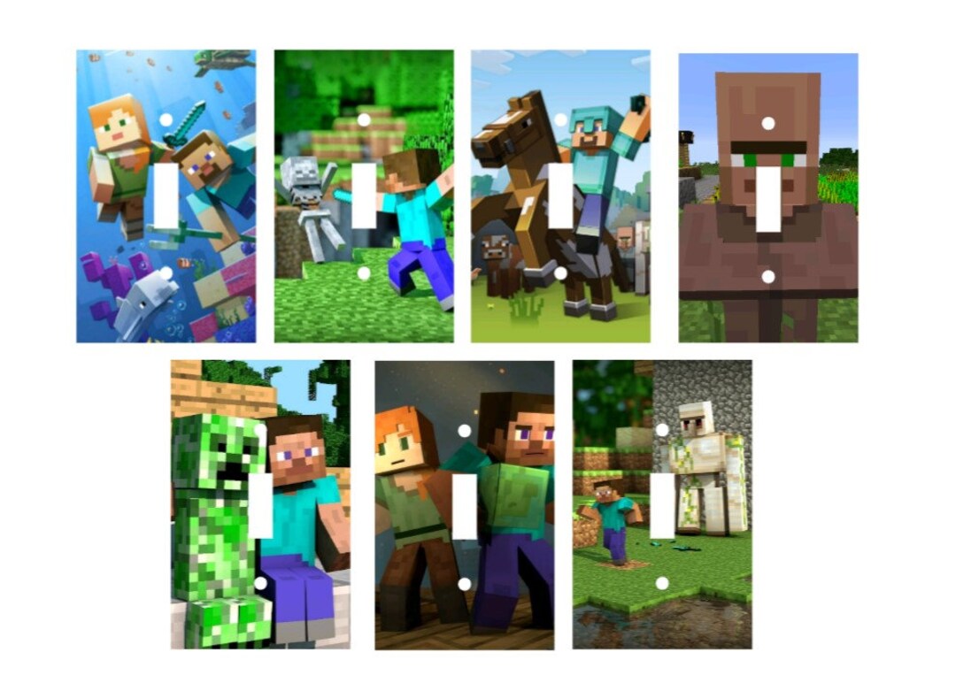 Minecraft Light Switch Plate Covers, Minecraft Gifts - Etsy