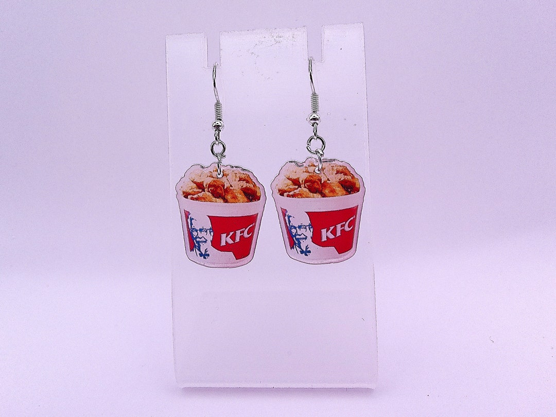 KFC Earrings, KFC Bucket, KFC Gifts, Fast Food, Food Earrings - Etsy