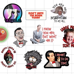 Peewee Herman Sticker Set - Etsy