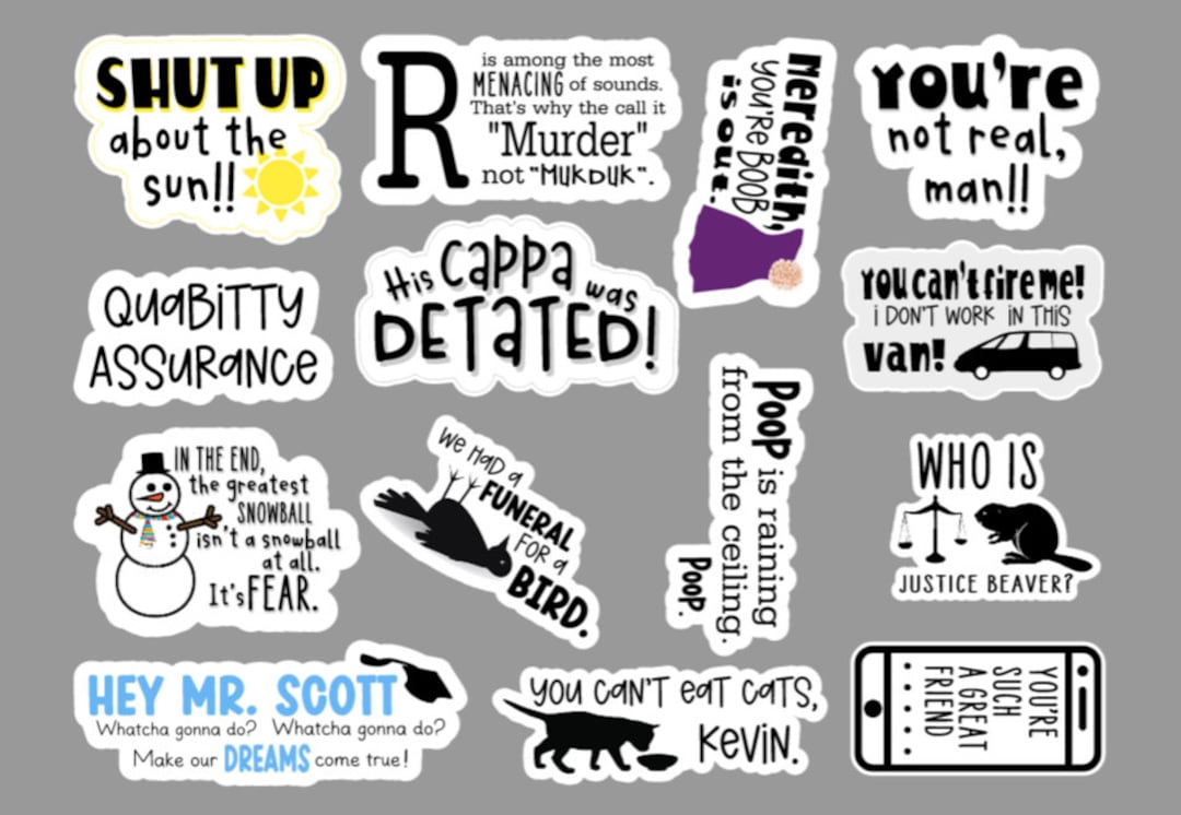 The Office Sticker Set, iPhone Sticker, Laptop Sticker - Etsy