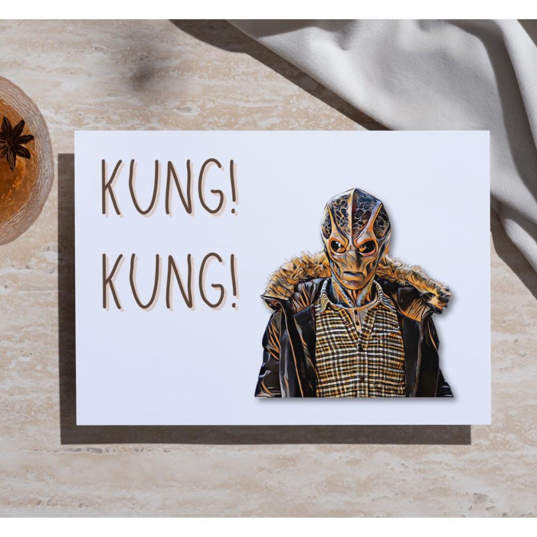 Alien Greeting Card, Alien Tv Show, Funny Greeting Card - Etsy