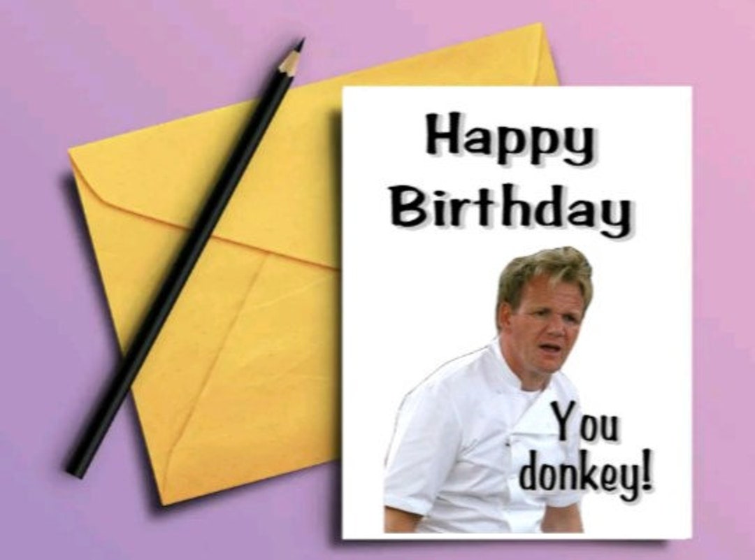 Gordon Ramsay Birthday Card Chef Ramsay - Etsy