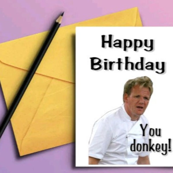 Gordon Ramsay Birthday Card - Etsy
