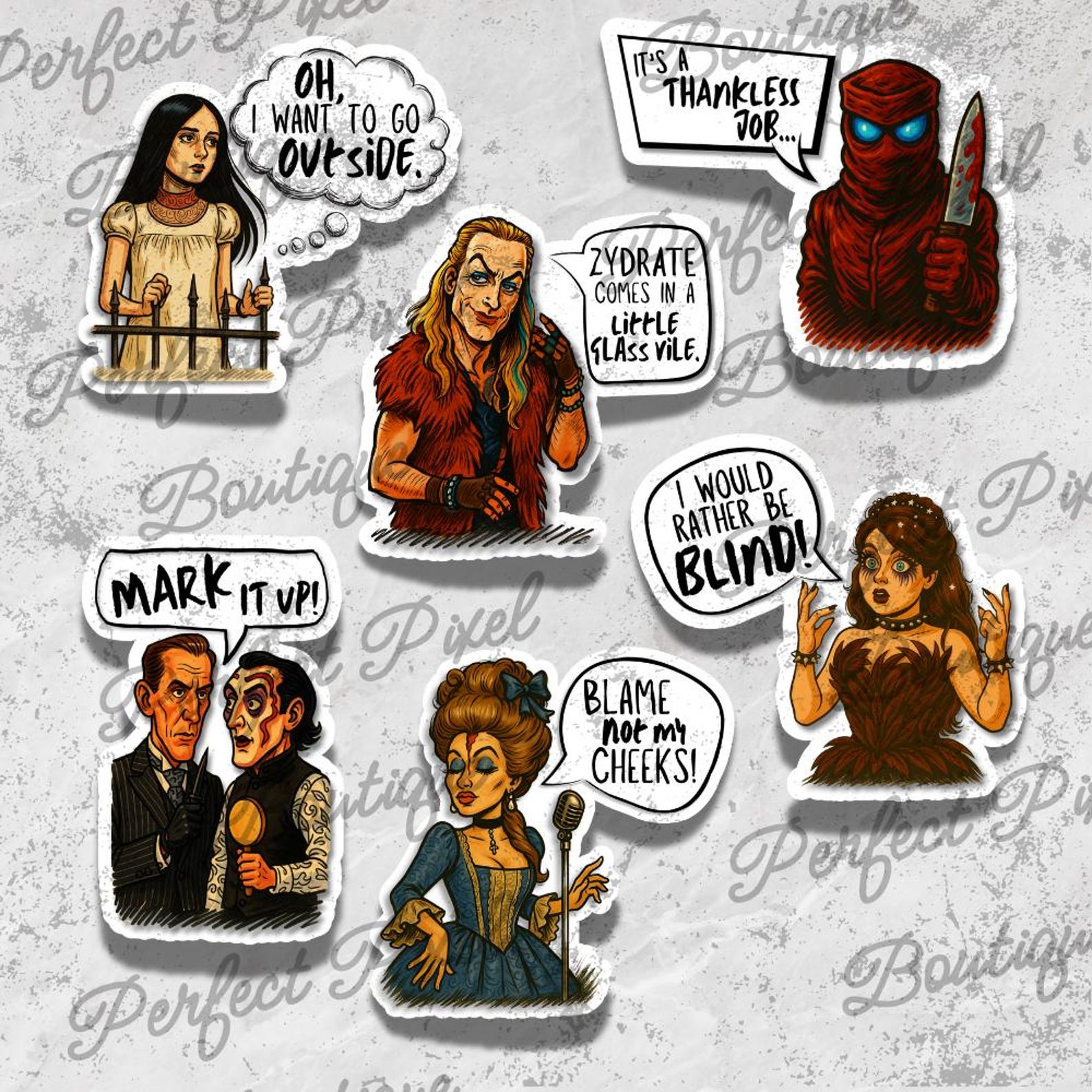 Repo the Genetic Opera, Repo Stickers, Gene Co, Zydrate - Etsy