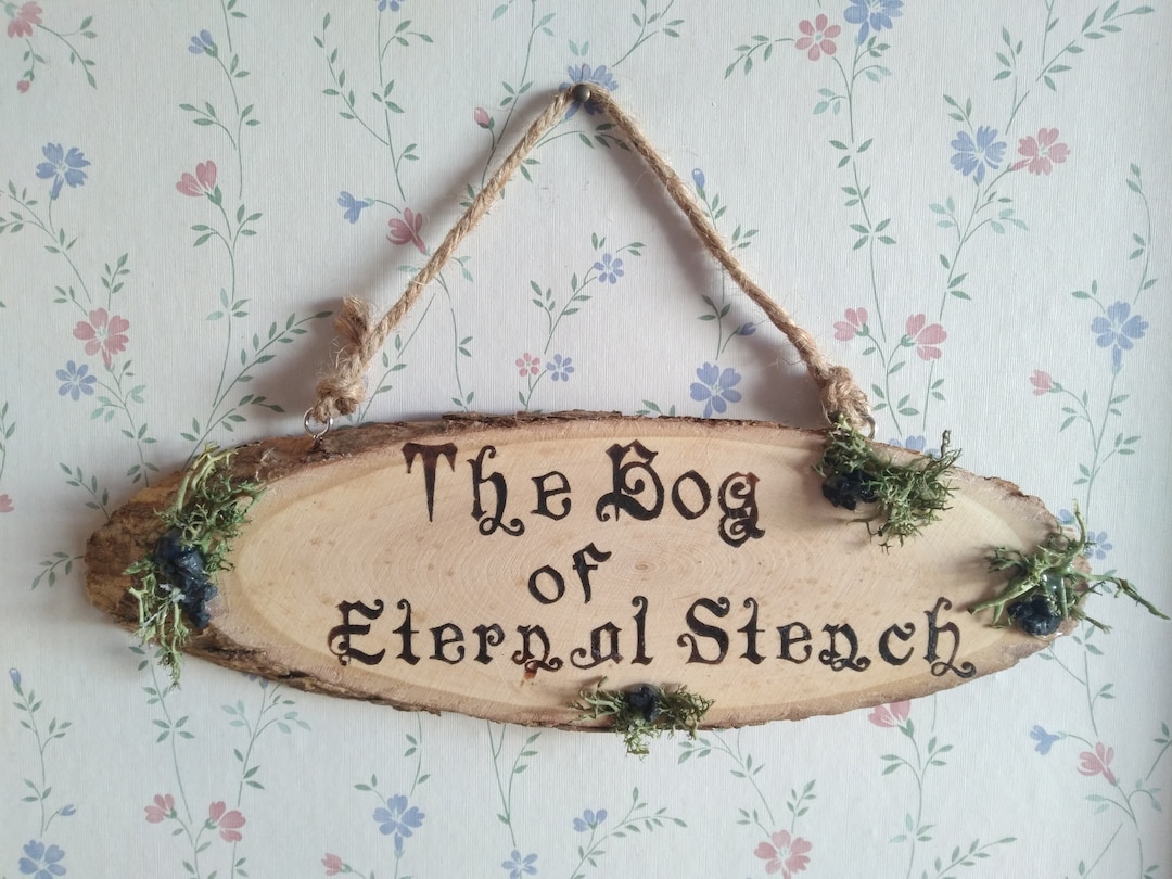 Bog of Eternal Stench, Wood Burn Sign, the Labyrinth - Etsy