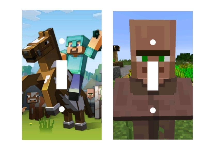 Minecraft Light Switch Plate Covers Minecraft Gifts - Etsy