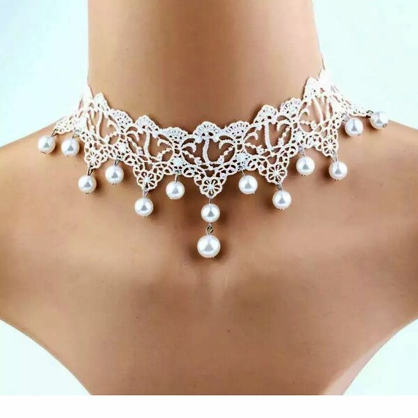 Lace Choker Necklace - Etsy
