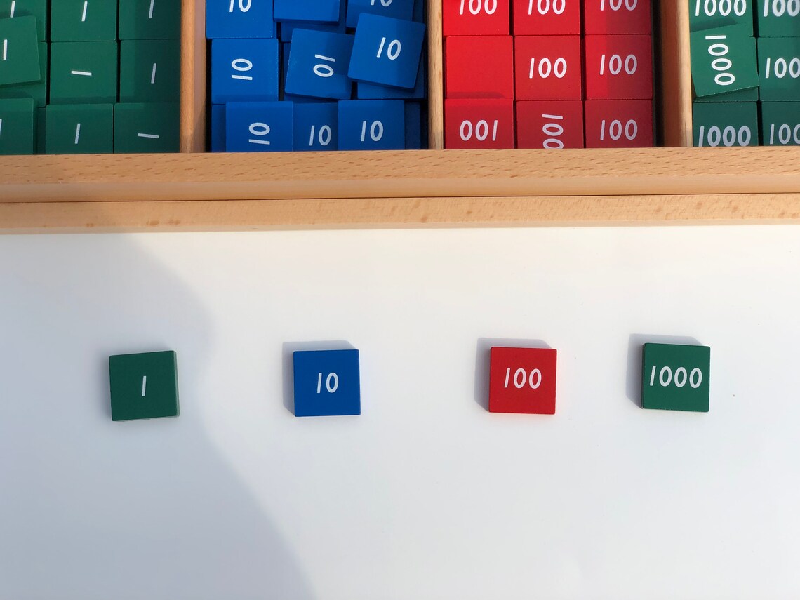 Montessori Stamp Game-math Learning Materials, Math Manipulatives ...