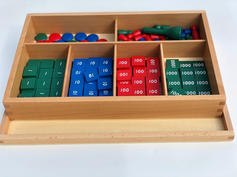 Montessori Stamp Game-math Learning Materials, Math Manipulatives ...