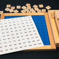 Montessori Hundred Board With Numbers 1-100 Gift for Kids Learning ...