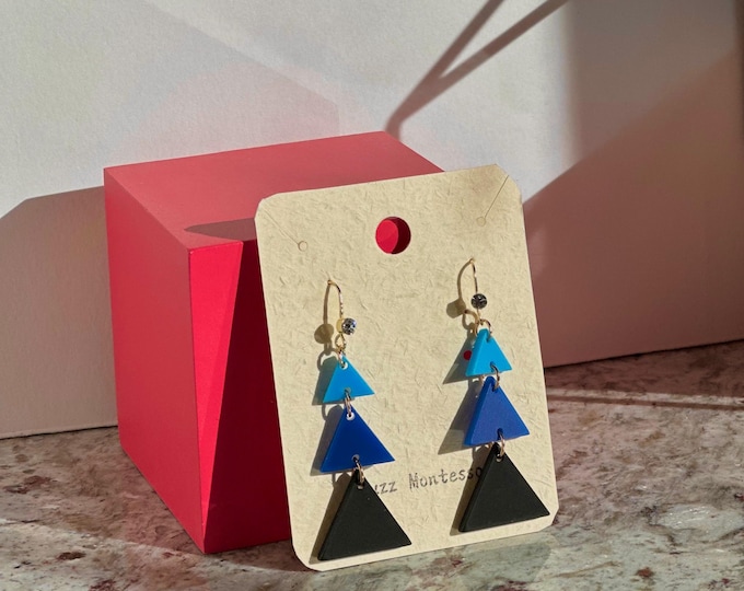 Montessori Grammar Symbol Earrings--article, Adjective, Noun Family ...