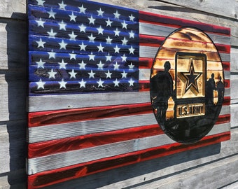 Army Wood Flag - Etsy