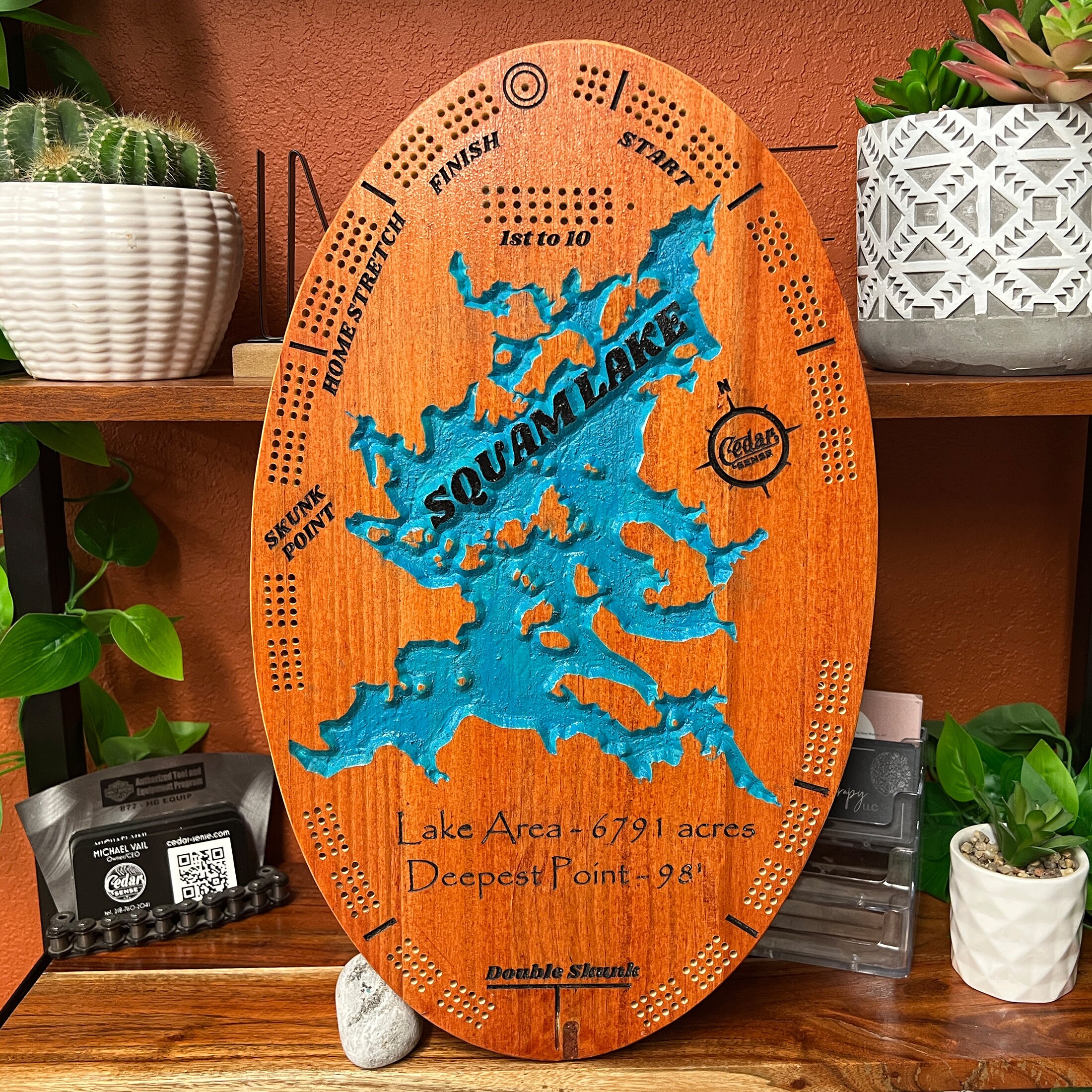 Cribbage Board Lake Map | Any Lake in America | Cribbage Board for Lake ...