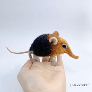 Elephant Shrew Wool Soft Sculpture Life Size Rare Wildlife Figurine ...