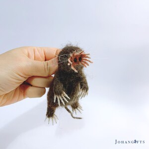 Star Nosed Mole Wool Soft Sculpture - Life Size Weird Wildlife Figurine ...