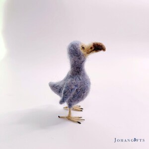 Dodo Bird Wool Sculpture - Miniature Grey Dodo Alice in Wonderland Doll ...