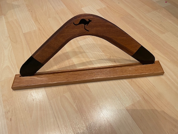 BOOMRANGS Boomerang Stand Made From Solid Oak boomerang Not - Etsy