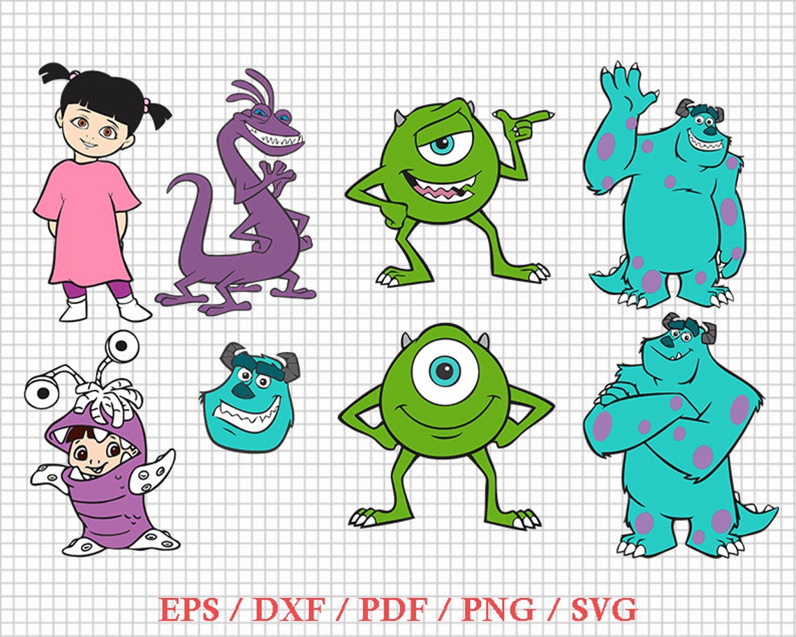 Monsters Inc SVG Bundle Monsters SVG Cricut File Sully Svg | Etsy