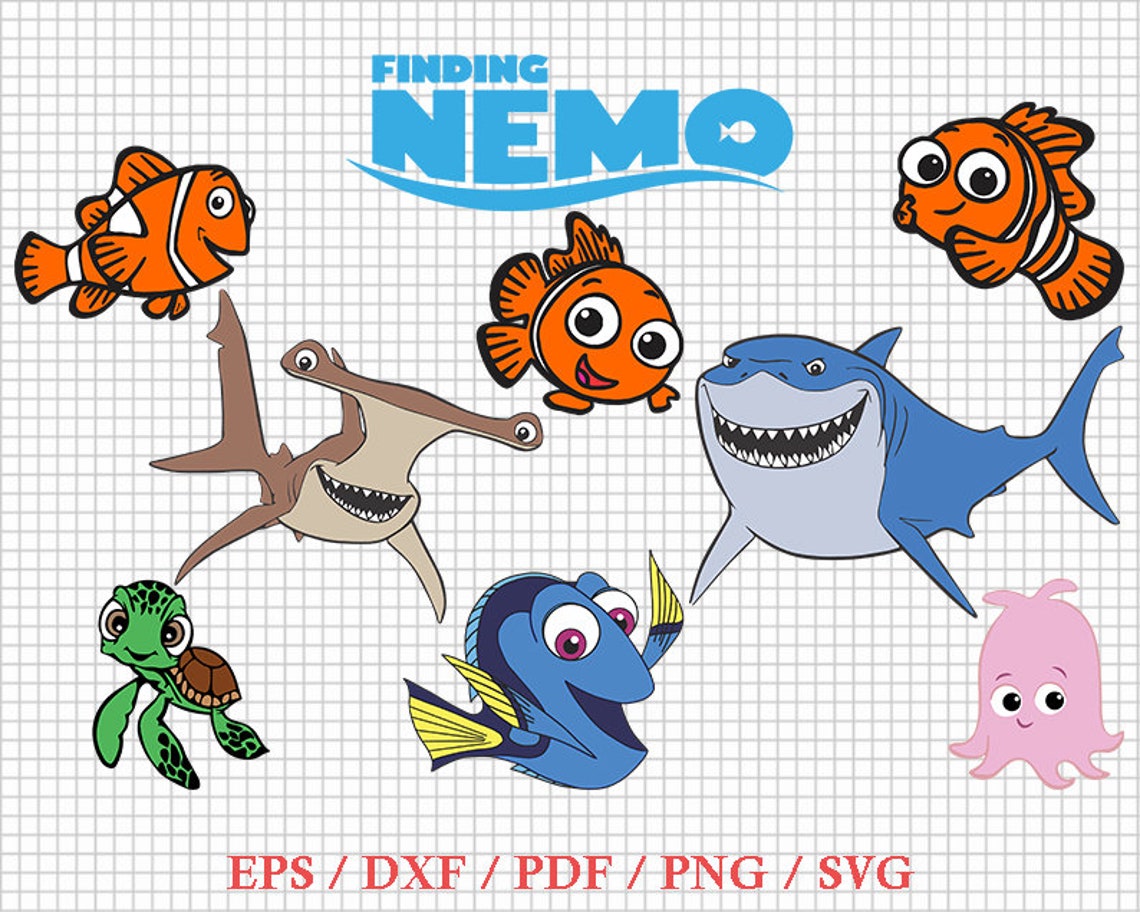 Finding Nemo SVG Bundle Eps Dxf Png files Nemo SVG Dorys | Etsy