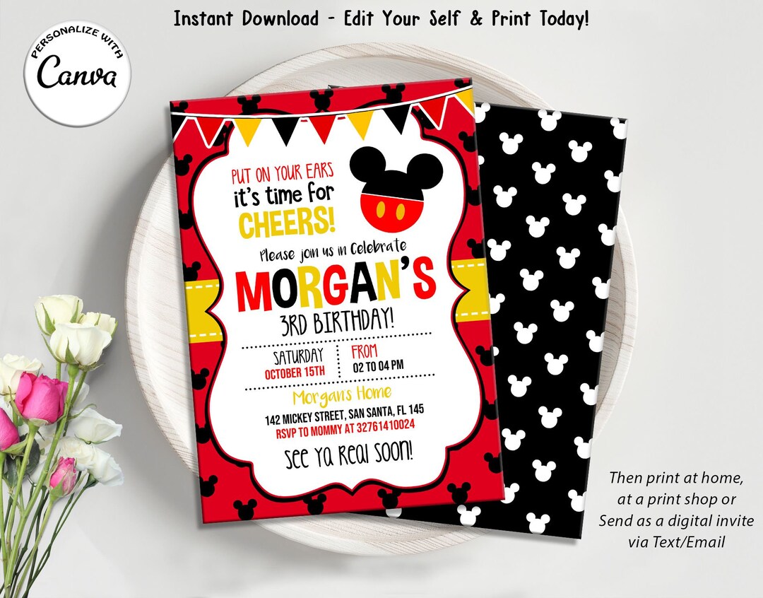 Editable Invitation, Birthday Party Invitation, Instant Download ...