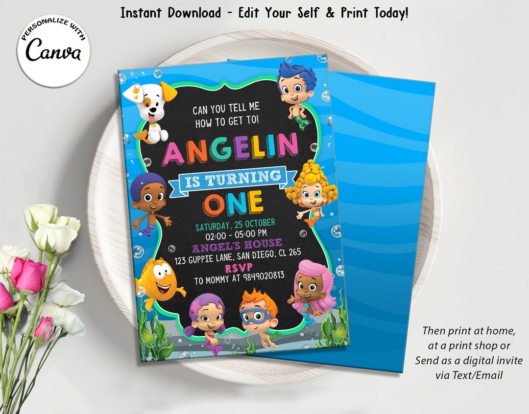 Editable Invitation, Birthday Party Invitation, Instant Download ...