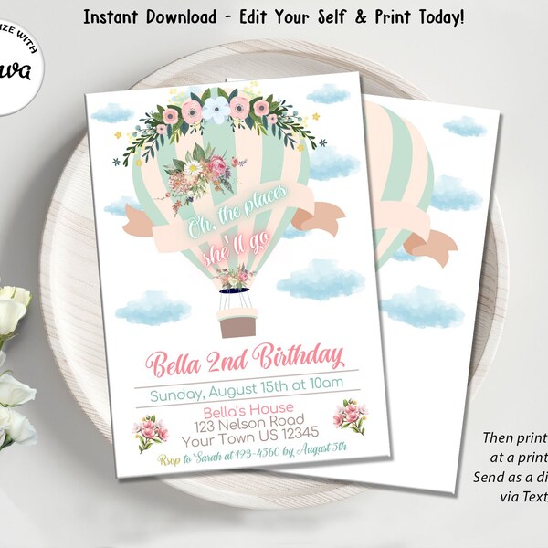 Oh the Places She'll Go Babyshower Theme - Etsy