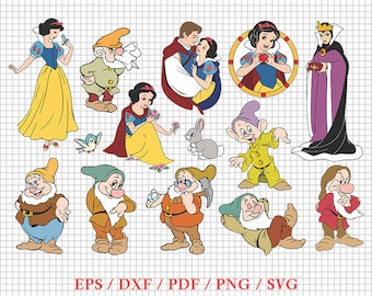 Princess Snow White Clipart | Etsy