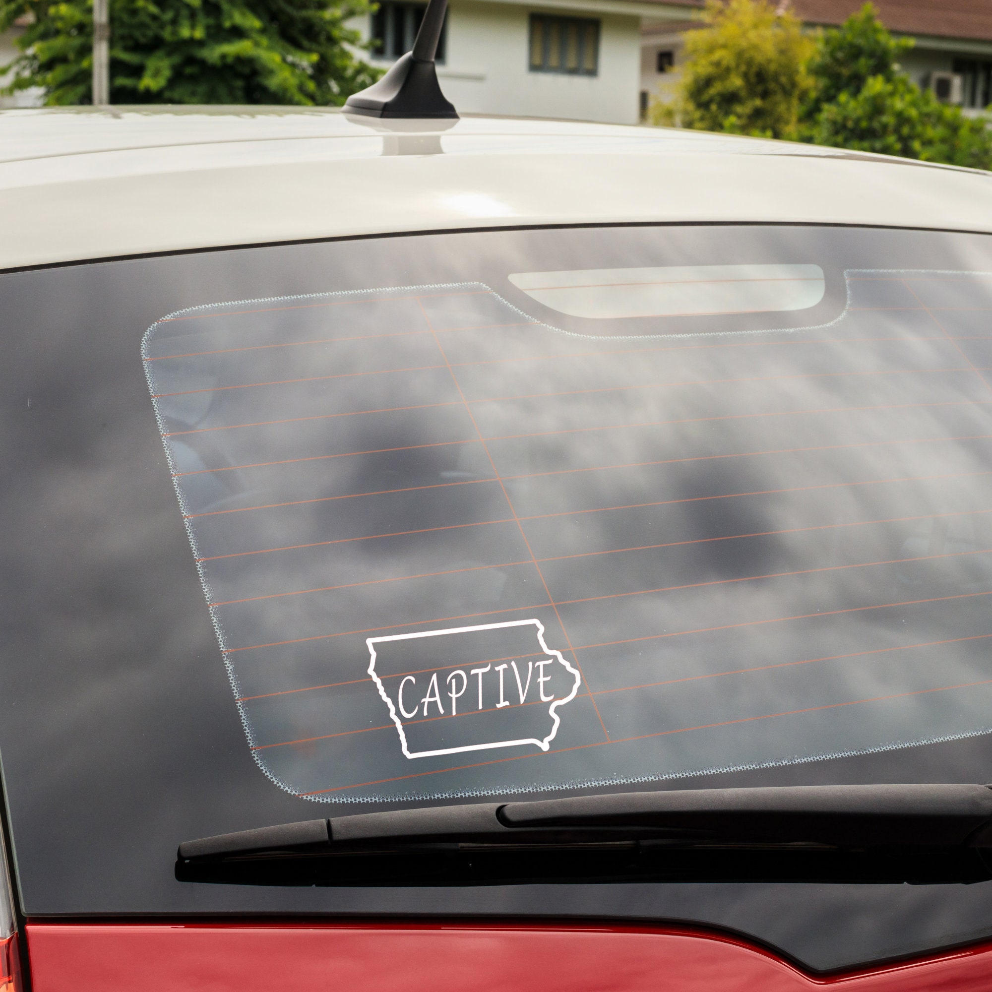 Iowa Decal | State Outline | Stranded | Captive | Native | Vinyl Decal ...