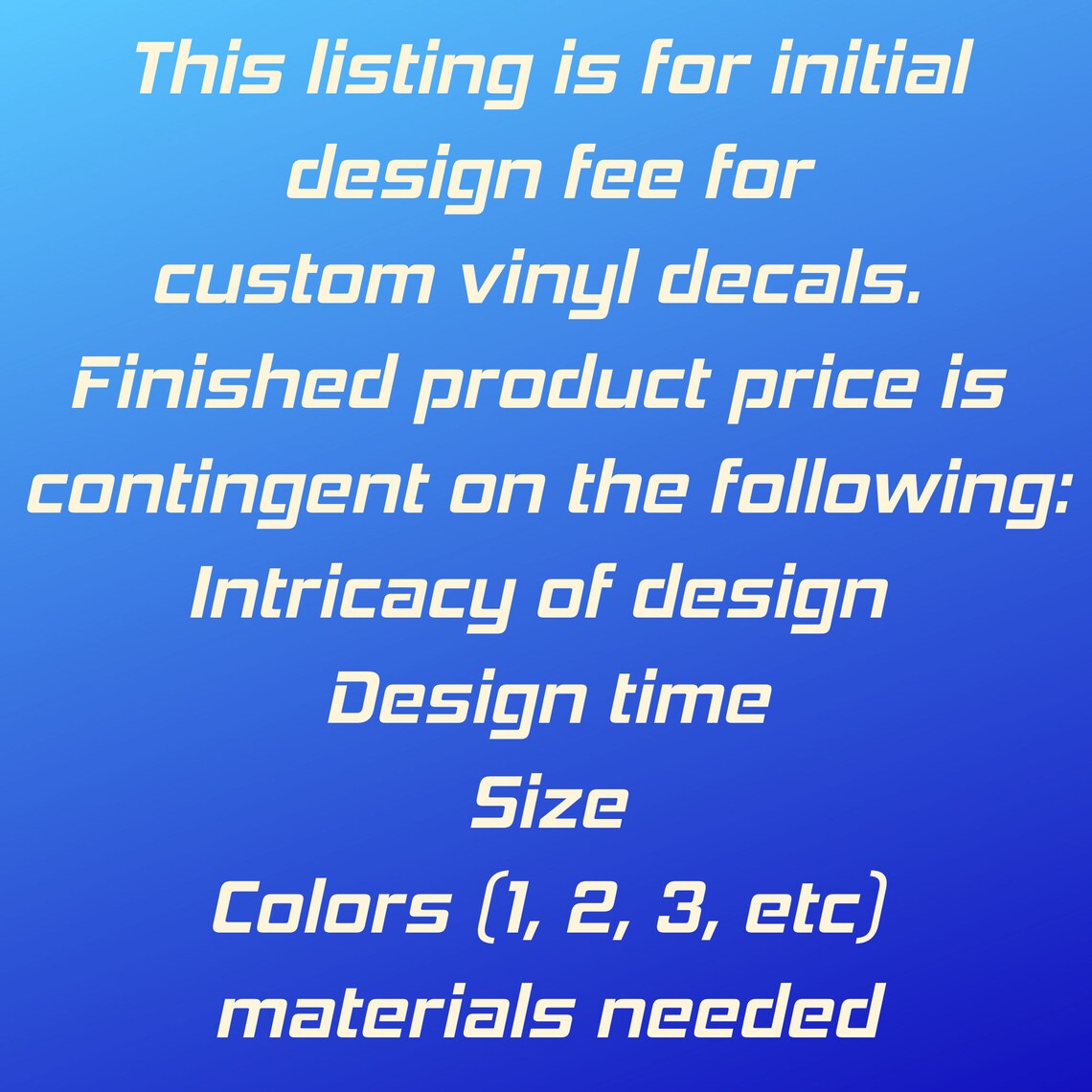 Custom Decals | Your Design/text/logo | Various Colors Available ...