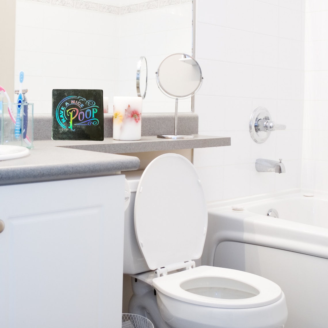 Have a Nice Poop Ceramic Tile Bathroom Sign Toilet Funny - Etsy