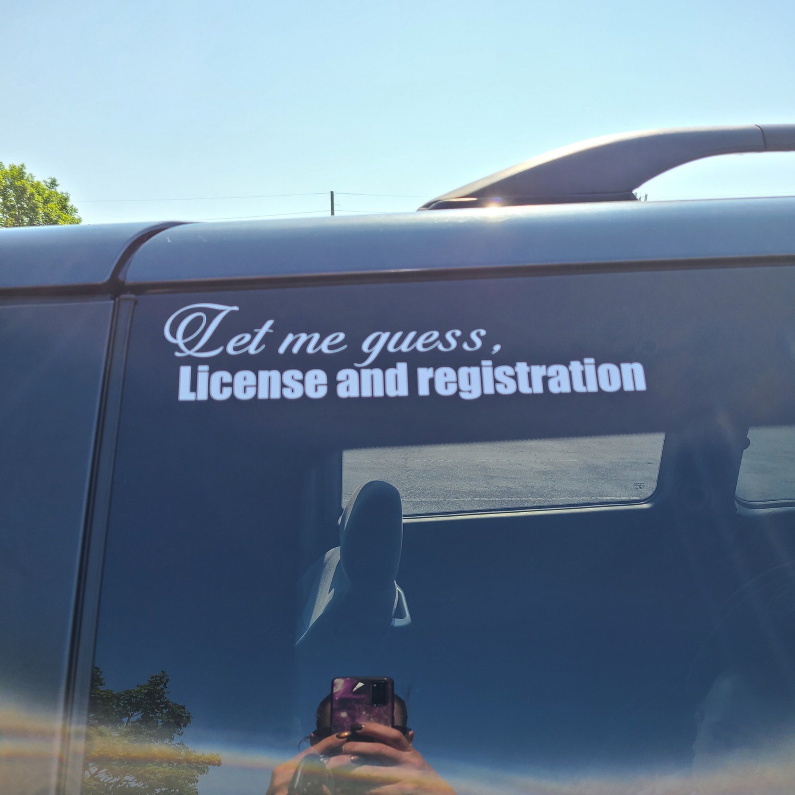 Let Me Guess, License and Registration Vinyl Decal Funny Car Truck ...