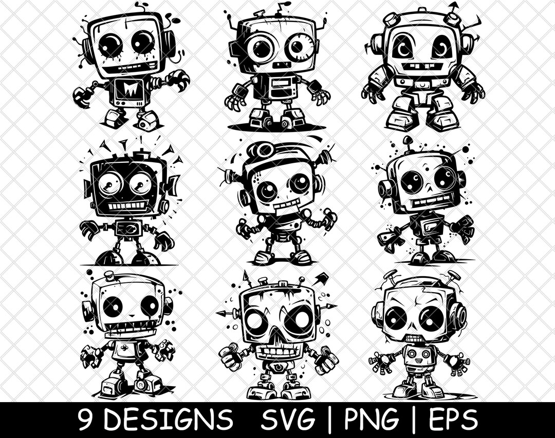 Cute Robot Adorable Creepy Spooky Android Box Machine - Etsy