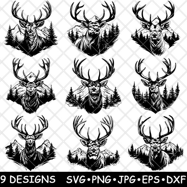 Laser Cut Stag Heads - Etsy