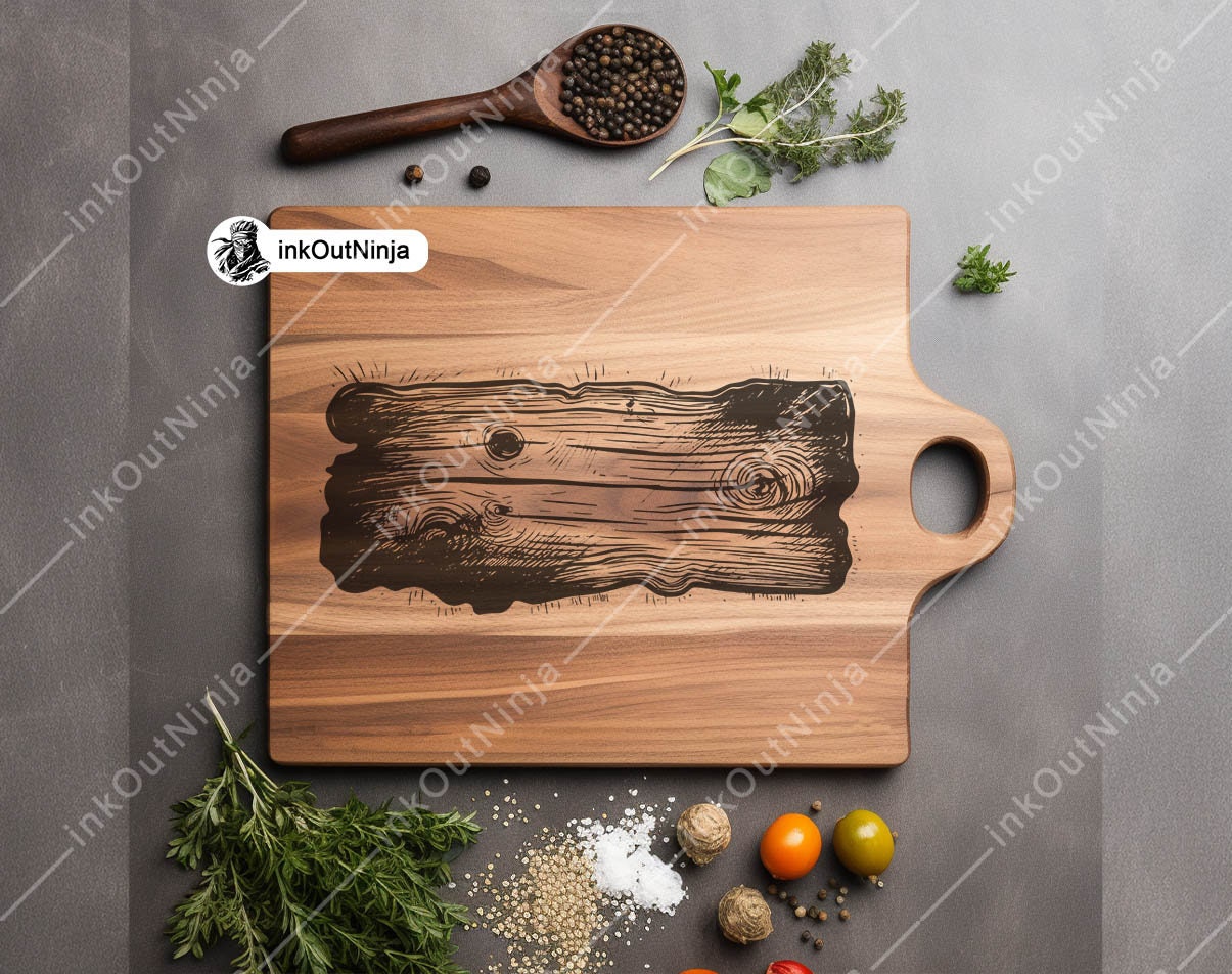 Rustic Wood Slab Tree Slice Timber Log Salvaged Board Lumber Stump Svg ...